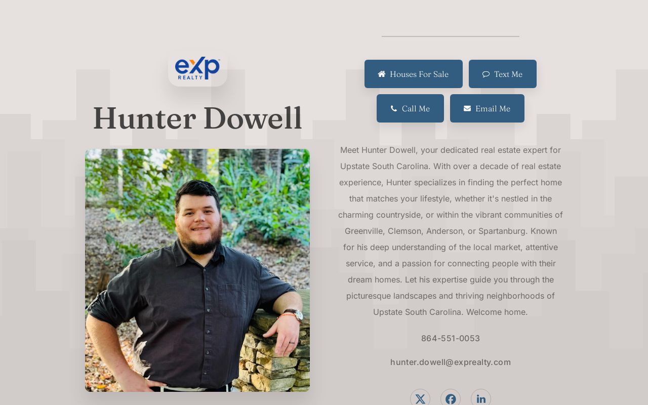 Hunter Dowell Upstate SC Realtor